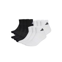Kurzsocken adidas originals "Socken Cushioned Essentials Ankle Socks 12P 12er Pack", Herren, Gr. 43-45, bunt (wei&szlig;, schwarz), Obermaterial: 57% Baumwolle CO. 40% Polyester PES. 2% Elasthan EL. 1% Polyamid PA., Socken
