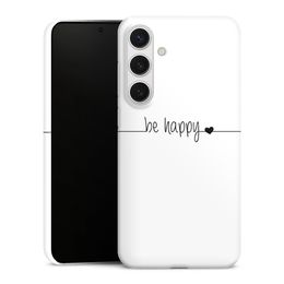 DeinDesign Galaxy S24+ Handy Premium Case Smartphone Handyh&uuml;lle Schutzh&uuml;lle gl&auml;nzend Statement Happiness Sayings Premium Case