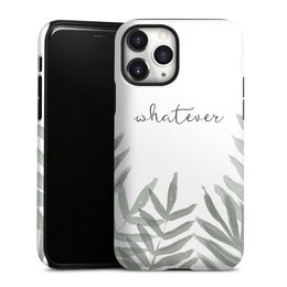 DeinDesign iPhone 11 Pro Handy Panzer Handyh&uuml;lle robuste Outdoor H&uuml;lle Schutzh&uuml;lle gl&auml;nzend Water Colour Palm Tree Jungle Tough Case