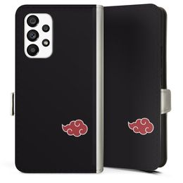 DeinDesign Galaxy A53 5G Handy Klapph&uuml;lle Handyh&uuml;lle aus Kunst Leder wei&szlig; Flip Case Akatsuki Official Licensed Product Naruto Shippuden Sideflip mit Lasche