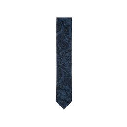 Krawatte Seidensticker "Slim", Herren, blau, Baumwolle, Paisley, Krawatten, Schmal (5cm) Paisley