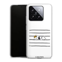DeinDesign Xiaomi 14 Handy Silikon H&uuml;lle Case transparent Handyh&uuml;lle Snoopy Dog Peanuts Silikon Case
