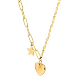 Adelia&acute;s Kette ohne Anh&auml;nger ADELIA&acute;S "Damen Halskette mit Anh&auml;nger &ndash; aus Edelstahl", gold, Halsketten, Damen, 43cm, Edelstahl, Ideal als Geschenk zum Jubil&auml;um