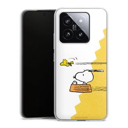 DeinDesign Xiaomi 14 Handy Silikon H&uuml;lle Case transparent Handyh&uuml;lle Snoopy Peanuts Children Silikon Case