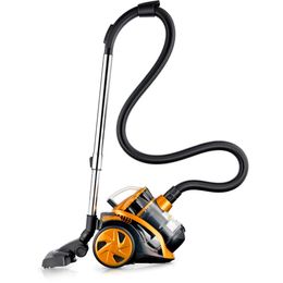 Hyundai Bodenstaubsauger "VC014", orange (orange, schwarz), B:33,5cm H:28cm T:24cm, Bodenstaubsauger, ECO Motor, 2x HEPA-Filter, Teleskoprohr, 8m Radius
