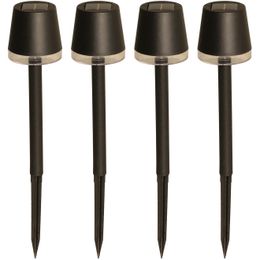 Gartenleuchte Luxform "Solar-Gartenlampe - Cala d'Or - 4 St&uuml;ck", schwarz, 4 Stk., Leuchten, Gartenleuchte, Solarbetrieben