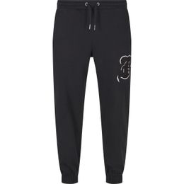 Jogginghose Fubu "Fubu Tribal Sweat Pants", Herren, Gr. S, US-Gr&ouml;&szlig;en, schwarz, 80% Baumwolle, 20% Polyester, normal, Hosen Jogginghose