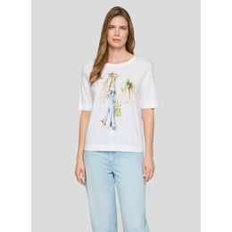 T-Shirt Rabe, Damen, Gr. 40, wei&szlig;, Jersey, Obermaterial: 50% Baumwolle, 50% Modal, bedruckt, normal h&uuml;ftbedeckend, Rundhals, Shirts T-Shirt, mit Frontprint