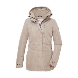 G.I.G.A. by Killtec Funktionsjacke "GS 26 WMN JCKT", Damen, Gr. 46, beige (hellbeige), Oberstoff: 100% Polyester, Futter: 100% Polyester, G.I.G.A. DX BY KILLTEC, Jacken Funktionsjacke, Wasserabweisende Funktionsjacke mit abnehmbarer Kapuze und Stauraum