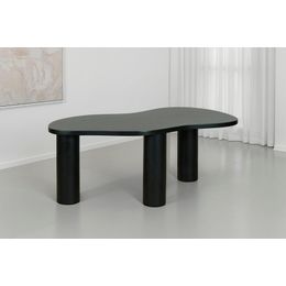 Couchtisch ByLiving "ETHAN", schwarz, schwarz, B:110cm H:45cm T:55cm, Tische, Couchtisch, Tischplatte und Gestell Akazie natur oder schwarz, Tischbein: 13 cm