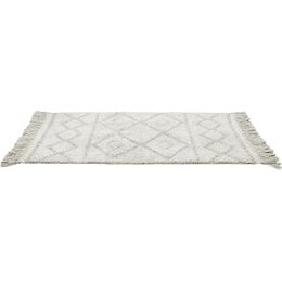 Badematte Wenko "Urla", grau (hellgrau, grau), H:10mm, Badematten, Badematte, BxL: 60 x 90 cm