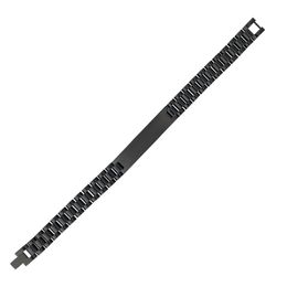 Adelia&acute;s Gliederarmband ADELIA&acute;S "Unisex Armband &ndash; Gliederarmband aus Edelstahl 20,5 cm", schwarz, Armb&auml;nder, Damen, 20cm, Edelstahl, Gliederarmband, Eine sch&ouml;ne Geschenkidee f&uuml;r jeden Anlass