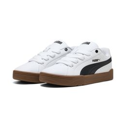 Sneaker Puma "Park Lifestyle Easy Sneakers Erwachsene", Herren, Gr. 37,5, wei&szlig; schwarz gum beige, Obermaterial: Synthetik, Textil. Futter: Textil. Innensohle: Textil. Laufsohle: Gummi, Schuhe Sneaker
