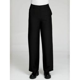 Chinohose TEESHOPPEN "TEESHOPPEN Trouser Klassiske", Damen, Gr. M, Normalgr&ouml;&szlig;en, schwarz, Obermaterial: 94% Polyester, 6% Elasthan, Hosen Chinohose
