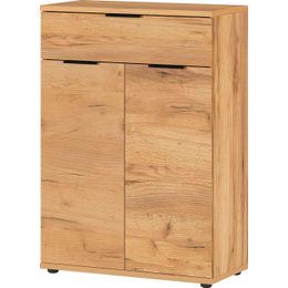 Schuhschrank Germania "GW-Fremont Schuhschrank", braun (navarra, eiche, nachbildung), B:75cm H:108cm T:37cm, Holzwerkstoff, Schr&auml;nke, Schuhschrank, mit verstellbaren Einlegeb&ouml;den