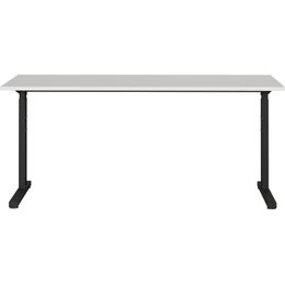 Schreibtisch Germania "GW-Profi 3.0", schwarz (lichtgrau, schwarz, schwarz, lichtgrau), B:160cm H:80cm T:80cm, Tische, Schreibtisch, h&ouml;henverstellbar (70- 80 cm), in 2 Breiten, Made in Germany