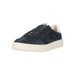 Lyle & Scott Sneaker LYLE & SCOTT "Duncan", Herren, Gr. 40, dunkelblau, Leder, Schuhe Sneaker, mit geformter, hochelastischer Innensohle