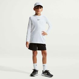 Shorts Nike "B NK DF MULTI SHORT HBR", Jungen, Gr. L (152/158), N-Gr, schwarz, wei&szlig;, Obermaterial: 100% Polyester, Hosen Shorts, aus Polyester, schwei&szlig;ableitend, f&uuml;r Kinder, sportlicher Stil