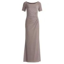 Abendkleid Vera Mont "Damen im Glitzer-Look", Damen, Gr. 38, Normalgr&ouml;&szlig;en, lila (taupe, silber), Jersey, Obermaterial: 87% Polyamid, 9% Polyester, 4% Elasthan. Futter: 100% Polyester, figurbetont lang, Carmenausschnitt, Kleider Abendkleid