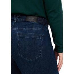 sheego Damen High-waist-Jeans mit durchgehend weitem Bein, dark blue denim, Gr&ouml;&szlig;e 46