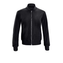 Bomberjacke WINSHAPE "Functional Comfort Bomber Jacket J007C", Damen, Gr. XS, schwarz, 85% Polyester, 15% Elasthan, ohne Ausschnitt, Jacken Bomberjacke, Ultra weicher Funktionsstoff