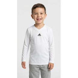 Langarmshirt adidas Performance "TEAM BASE TEE Y", Jungen, Gr. 152, schwarz, Obermaterial: 100% Polyester, normal, V-Ausschnitt, Shirts Langarmshirt