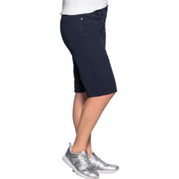 sheego Damen Bermudas aus Twill-Qualit&auml;t, marine, Gr&ouml;&szlig;e 56
