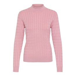 Rollkragenpullover oxmo "Rollkragenpullover OXSally", Damen, Gr. L, rosa (zephyr), Obermaterial: 70% Viskose CV. 30% Nylon NY., Pullover Rollkragenpullover