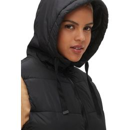 sheego Damen Steppweste in A-Linie, schwarz, Gr&ouml;&szlig;e 42