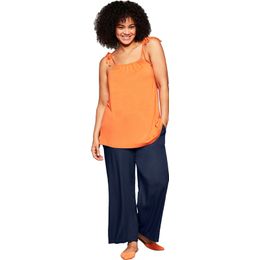 sheego Damen Schlupfhose mit weitem Bein, marine, Gr&ouml;&szlig;e 58