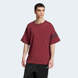 T-Shirt adidas originals "NEU C TEE", Herren, Gr. L, rot (shadow rot), Obermaterial: 100% Baumwolle, normal, Rundhals, Shirts T-Shirt, sportlicher Stil, 3-Streifen am &Auml;rmel, lockerer Schnitt