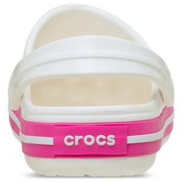 Clog Crocs "Crocband Clog K", Jungen, Gr. 32, wei&szlig;, pink, CrosliteTM, kontrastfarbene Details, Schuhe Clog, Sommerschuh, Schlappen, Hausschuh, Badeschuh mit Kontrast-Akzenten