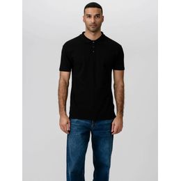 Kurzarmhemd TEESHOPPEN "TEESHOPPEN Polo shirt Muscle Polo", Herren, Gr. L, Normalgr&ouml;&szlig;en, schwarz, Obermaterial: 92% Baumwolle, 8% Elasthan, Hemden