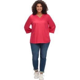 sheego Damen Tunika mit V-Ausschnitt, magenta, Gr&ouml;&szlig;e 44
