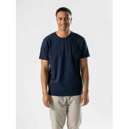 Kurzarmhemd TEESHOPPEN "TEESHOPPEN T-shirt Regular T", Herren, Gr. L, Normalgr&ouml;&szlig;en, navy, Obermaterial: 60% Baumwolle, 40% Polyester, Hemden