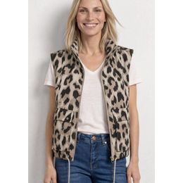 Kurzweste Street One, Damen, Gr. 34, beige (vanilla sand), Feinstrick;Stoff, 65% Viskose, 35% Nylon, unifarben, normal normal, hoch geschlossener Ausschnitt, Westen, mit Stehkragen