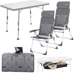 Crespo AL/213-CT Komplettset 5tlg Tisch + 2 St&uuml;hle - Klappst&uuml;hle