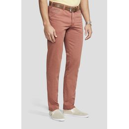 Chinos MEYER "Baunwollchino Modell CHICAGO", Herren, Gr. 26, Normalgr&ouml;&szlig;en, terrakotta, 97% Baumwolle, 3% Elasthan, unifarben, regular fit lang, Hosen, mit Stetch-Dehnbund