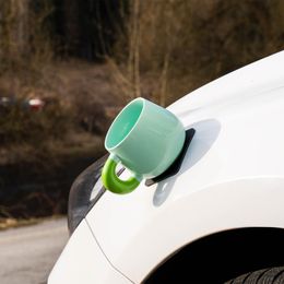Silwy Magnet Henkeltasse aus Porzellan und Metall-Nano-Gel-Pad 470 ml tropicalmint - Becher & Tassen