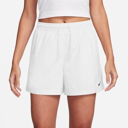 Shorts Nike Sportswear "W NSW MR ESSNTL WVN SHORT", Damen, Gr. S, N-Gr, wei&szlig; (wei&szlig;, schwarz), Obermaterial: 100% Polyester, Hosen Shorts, sportlicher Stil, bequeme Passform