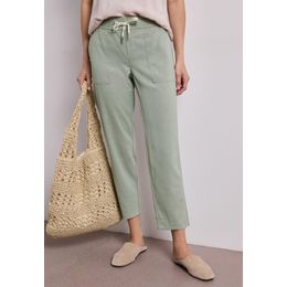 7/8-Hose Street One "Style Bonny", Damen, Gr. 40, L&auml;nge 28, mint leaf (l&auml;nge 28), Web, Obermaterial: 47% Viskose, 45% Polyester, 4% Elasthan, 4% Polyamid, meliert, 7/8-L&auml;nge, Hosen 7/8-Hose, melierte Optik, elastischer Bund