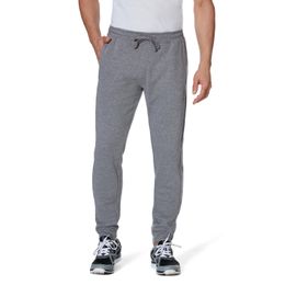 Sporthose Stooker Men "French Terry Sweathose", Herren, Gr. M, grau (steel melange), Sweatware, 65% Baumwolle, 25% Polyester, 10% Viskose, gerade lang, Hosen Sporthose, Sweathose Regular Fit Sport Sweat f&uuml;r Herren