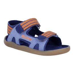 Barfu&szlig;schuh Richter "Lucky", Jungen, Gr. 24, dunkelblau kombiniert, Lederimitat, Textil, kontrastfarbene Details, Schuhe Barfu&szlig;schuh, Kinderschuh, Gr&ouml;&szlig;enschablone zum Download, mit WMS