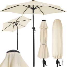 Kingsleeve Sonnenschirm Fiji Beige &Oslash;200cm UV-Schutz 80+ mit Kurbel