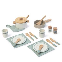 Musterkind Kinderk&uuml;chenzubeh&ouml;r Aronia, wei&szlig;/warmgrau/salbei, Holz, EN 71, CE, FSC 100%, Spielzeug, Kinderspielzeug, Kinderk&uuml;chen