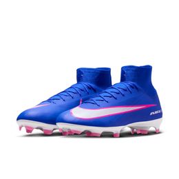 Fu&szlig;ballschuh Nike "ZM SUPERFLY 10 PRO FG", Herren, Gr. 40, racer blau, wei&szlig;, Synthetik, Textil, Schuhe Fu&szlig;ballschuh, Au&szlig;ensohle f&uuml;r Rasenpl&auml;tze und f&uuml;r feste B&ouml;den