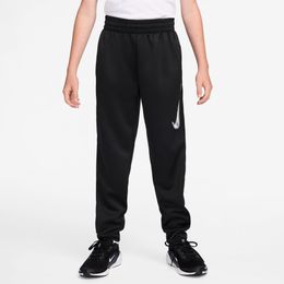 Sporthose Nike "B NK MULTI KNIT PANT HBR", M&auml;dchen, Gr. L (152/158), N-Gr, schwarz (schwarz, wei&szlig;), Obermaterial: 100% Polyester, Hosen Sporthose, f&uuml;r Kinder, sportlicher Stil, schnell trocknend, leichtes Material