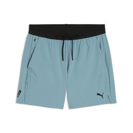 Trainingsshorts Puma "PWRMODE Shorts Herren", Herren, Gr. 4XL, Normalgr&ouml;&szlig;en, baltic sea blau, Obermaterial: 87% Polyester, 13% Elasthan. Taschenfutter: 100% Polyester. Unterer Bund: 89% Polyester, 11% Elasthan. Innere Tasche: 14% Elasthan, 86% Polyester, regular fit, Hosen