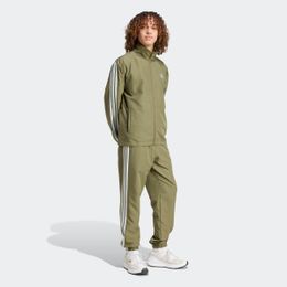 Trainingsanzug adidas Sportswear "M 3S WV TT TS", Herren, Gr. XXL, gr&uuml;n (olive strata), Obermaterial: 100% Polyester, Sportanz&uuml;ge Trainingsanzug, zweiteiliges Set, aus Polyester, mit durchgehendem Rei&szlig;verschluss
