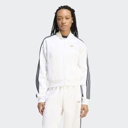 Trainingsjacke adidas originals "SST TT", Damen, Gr. M, wei&szlig;, aurora ink, crystal sky, schwarz football gold, Obermaterial: 65% Polyester, 35% Baumwolle, Jacken Trainingsjacke